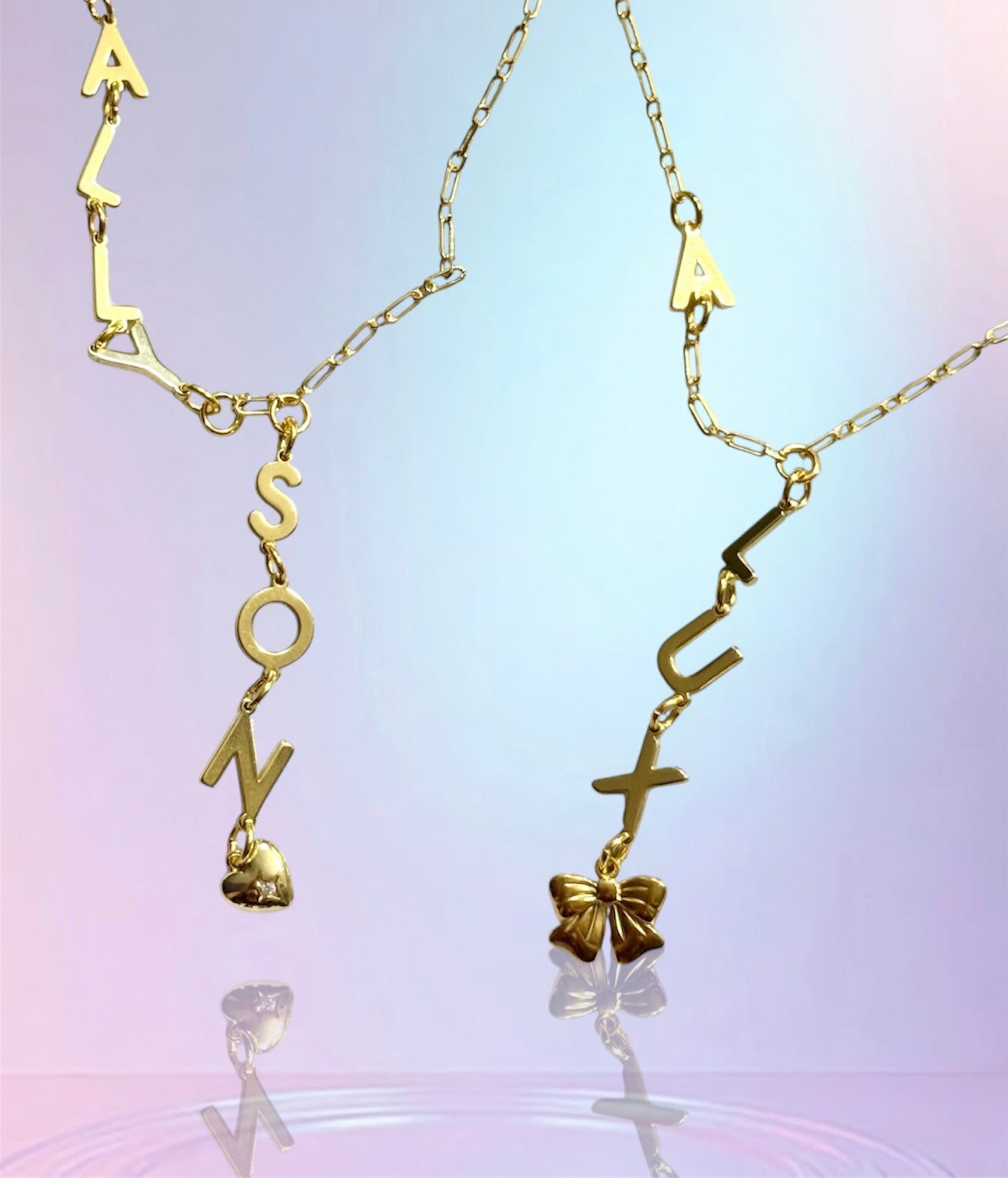 Custom Dangle Word Necklace – Freely Cece